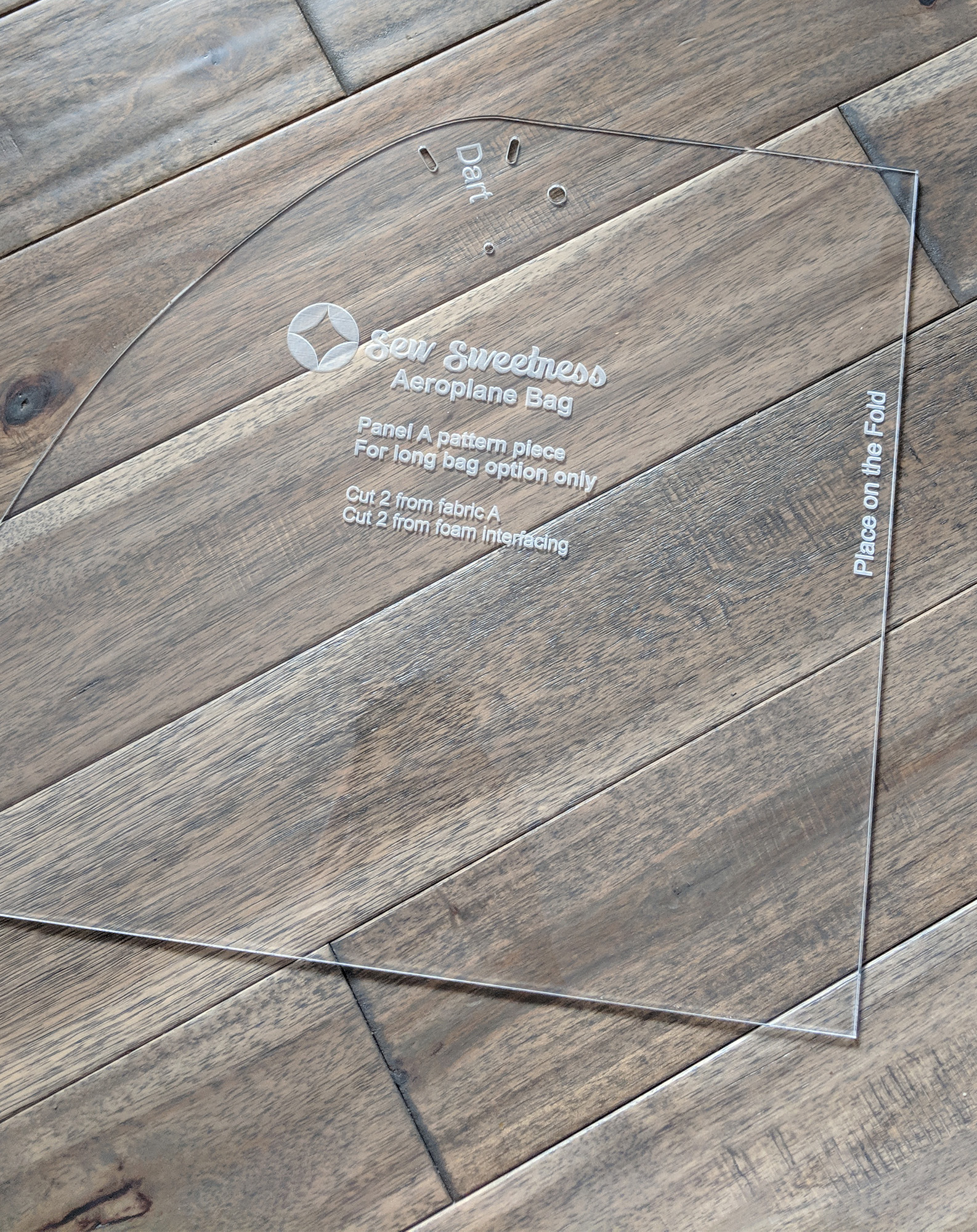 Acrylic Template - Aeroplane Bag - Sew Sweetness